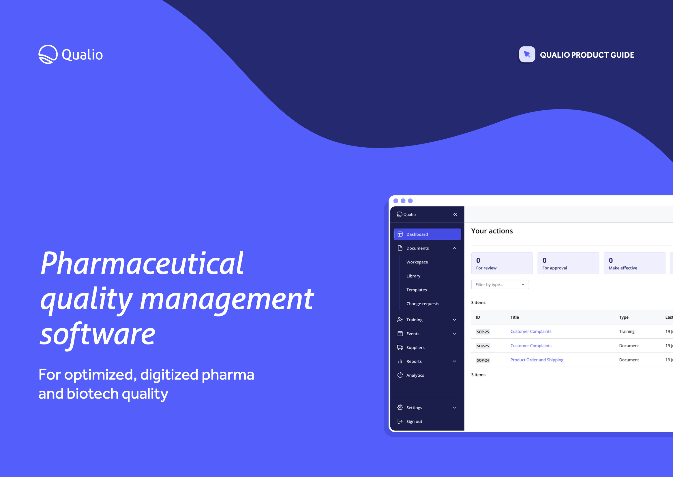 Pharmaceutical quality management software datasheet